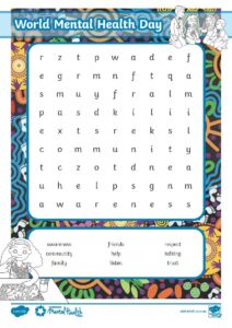 Twinkl Word Search — Queensland Mental Health Week