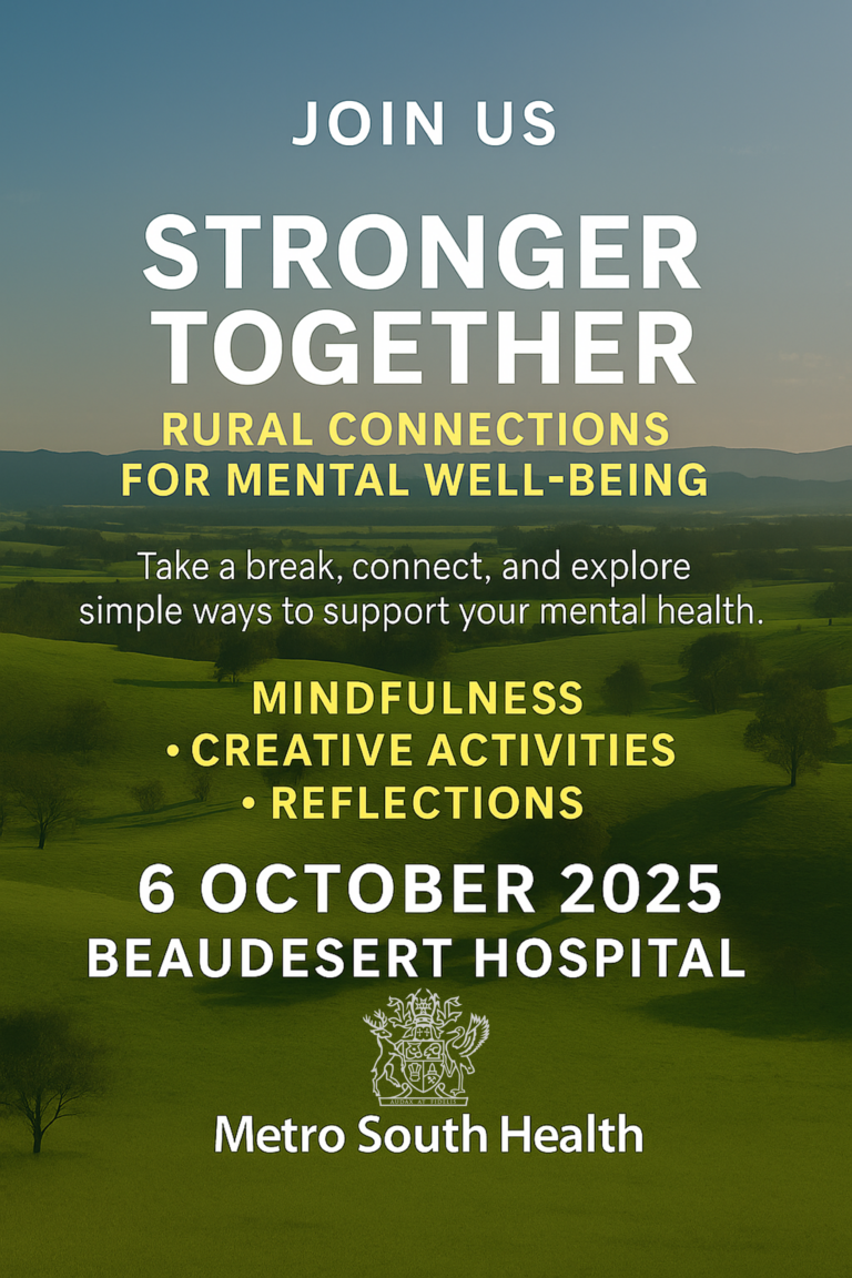 Stronger Together: Rural Connections for Mental Well-being — Queensland ...