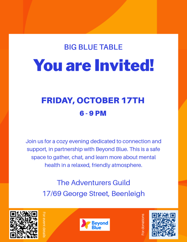 Big Blue Table — Queensland Mental Health Week